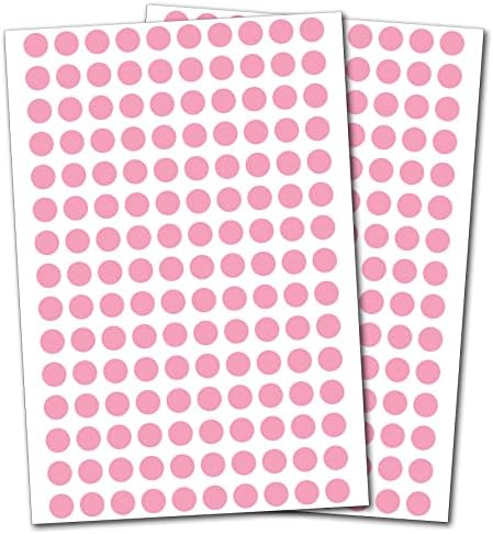 12mm Pink Colour Coding Dot Circle Stickers Labels - Permanent Self ...