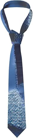 Denim Urban Distressed Striped Patchwork Men'S Casual Necktie Skinny ...
