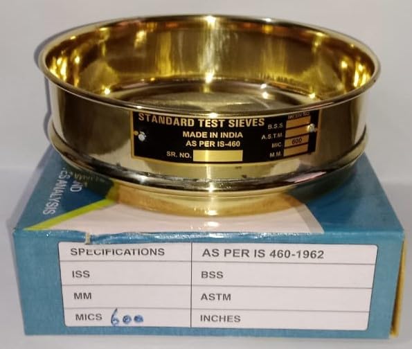 Test Sieve 8 inch (Diameter 200 mm) 600 Micron Stainless Steel Mesh ...