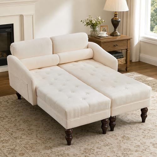 Amazon.com: IPKIG Upholstered Chaise Lounge Chair Indoor Lumbar Pillow ...