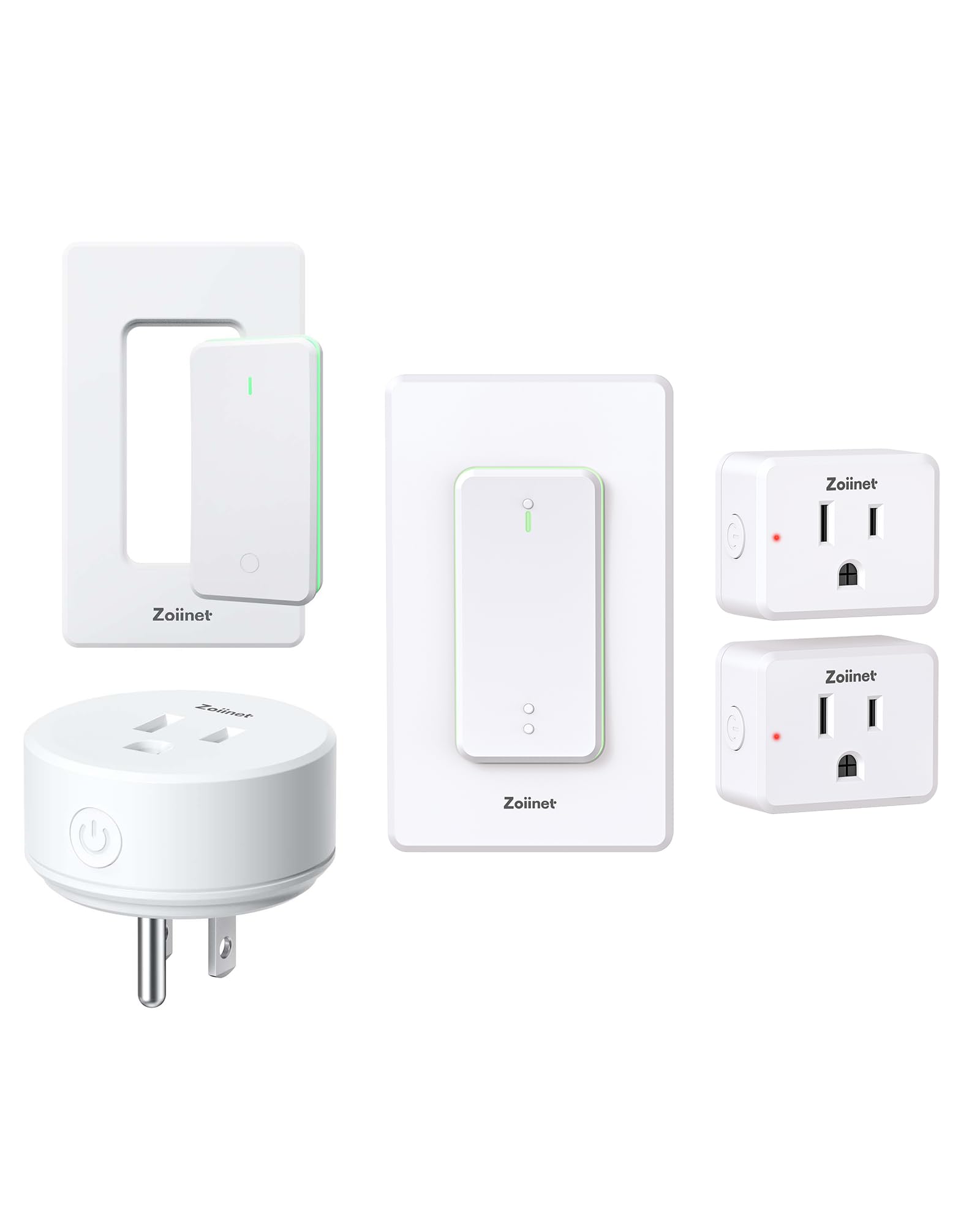 Zoiinet 3-Gang Remote Control Outlet Plug Switches, Upgrade Dual Switch ...