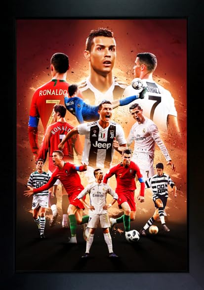Ronaldo Photo Frame | Cristiano Ronaldo Framed Poster Wall Art for ...