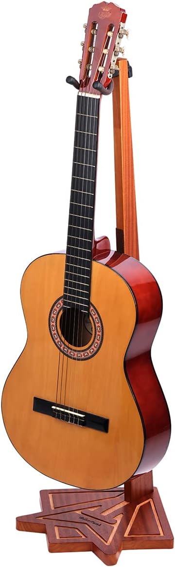 Amazon.com: HilerPunk Wooden Guitar Stand, Handcrafted Floor Universal ...