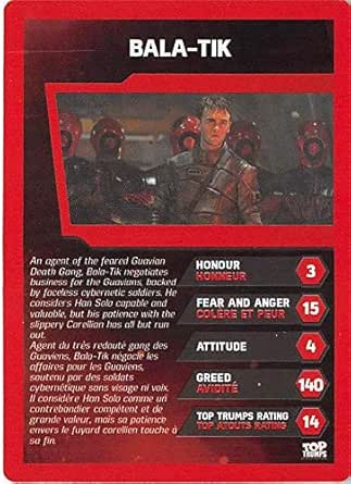 Brian Vernel Bala Tik trading card gaming Star Wars 2016TT #3 size 3x5 ...