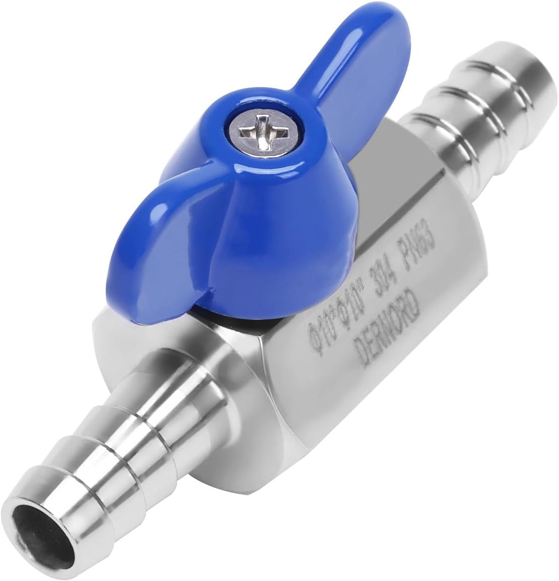 Amazon.com: Beduan 1/2” Hose ID Barb Ball Valve 304 Stainless Steel ...