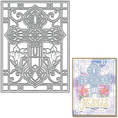 Amazon.com: Hying Easter Symmetrical Cross Cutting Dies for Card Making ...