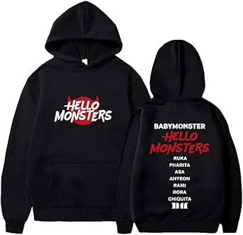 XIJZIUJEIZ Babymonster Logo Hoodies Hello Monsters World Tour Merch ...