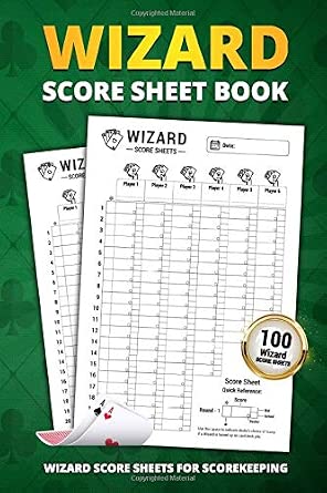 Wizard Score Sheet Book: 100 Score Sheets For Scorekeeping | Elegant ...