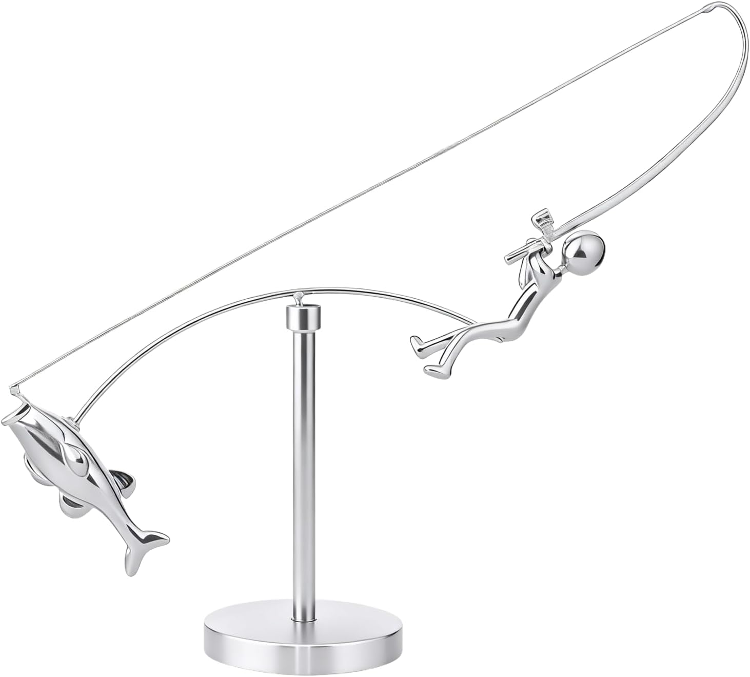 Amazon.com: SJzdzsw The Fisherman Balancing Sculpture - Kinetic Art ...