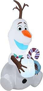 Gemmy 4 Ft Airblown Inflatable Frozen Olaf Holding Hot Cocoa Disney ...