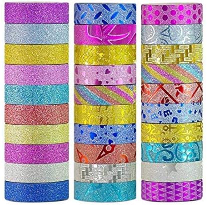 Happie Shopping Colourful Decorative Adhesive Glitter Tape Rolls ...