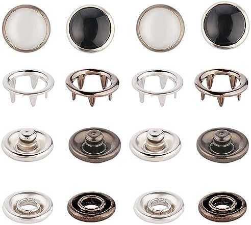 Amazon.com: GORGECRAFT 40 Sets Pearl Snaps Fasteners 2 Colors Pearl ...