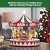Amazon.com: Mr. Christmas Vintage Carousel Christmas Decoration with ...
