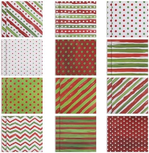 Amazon.com : 24 Sheets Christmas Pattern Paper, 11.81x11.81 Inch Double ...