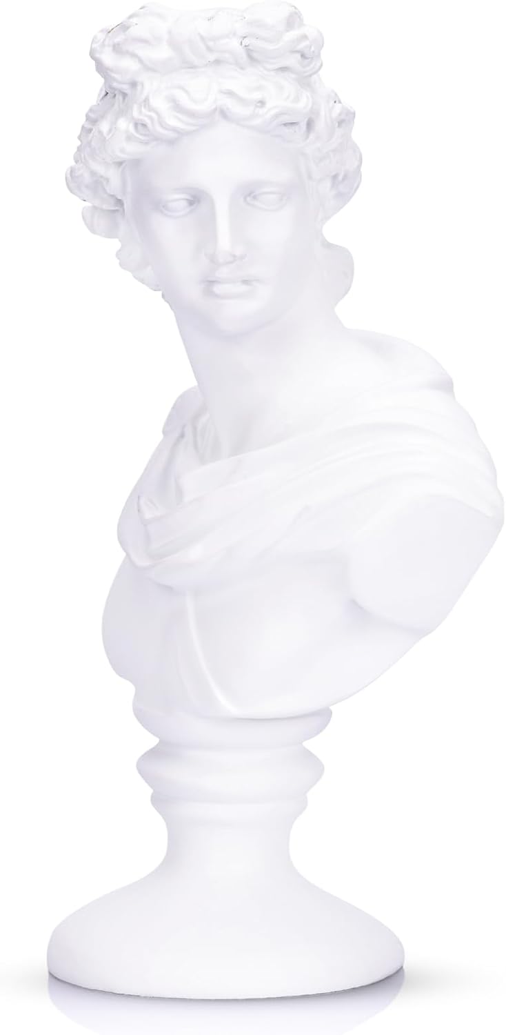 Amazon.com: LCCCK 6" H White Apollo Bust Statue Home Decor, Classic ...