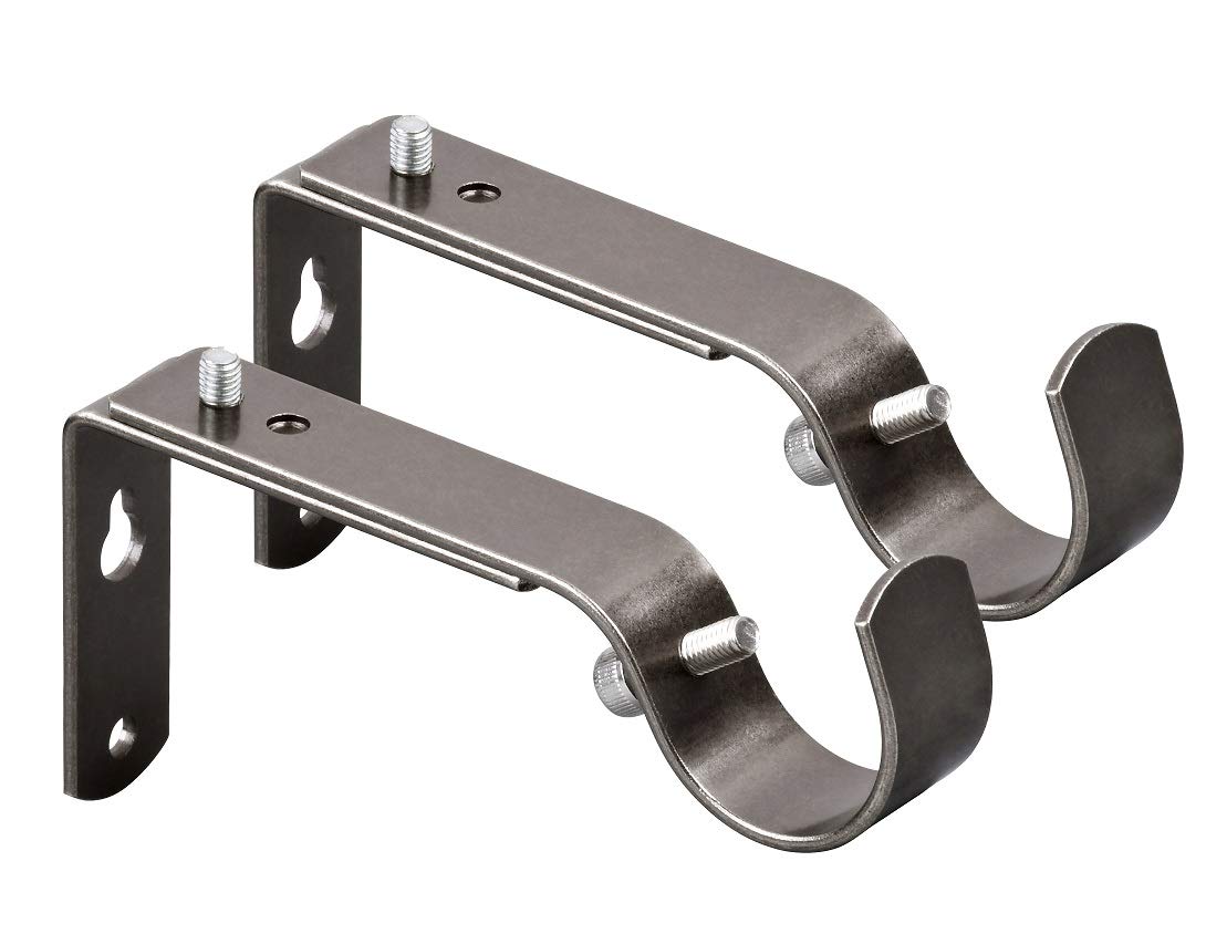 Amazon.com: Adjustable Curtain Rod Bracket Or Rod Holder - for 1 or 1 1 ...