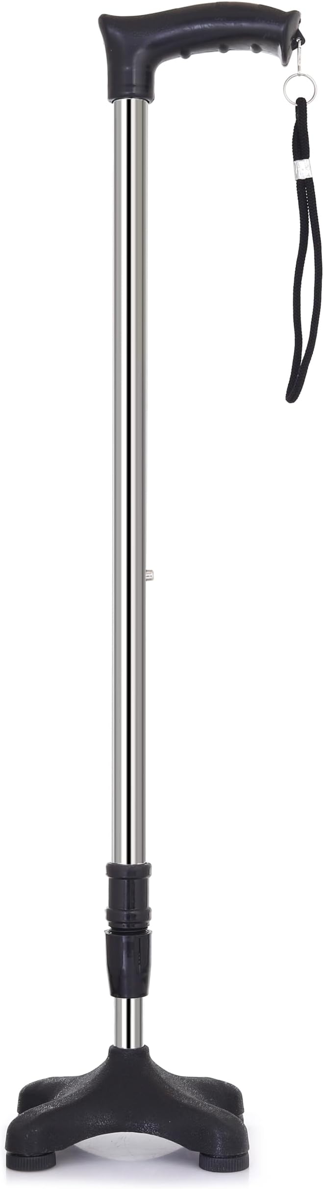 MCP Quadripod Height Adjustable Aluminium Four Legged Walking Stick for ...