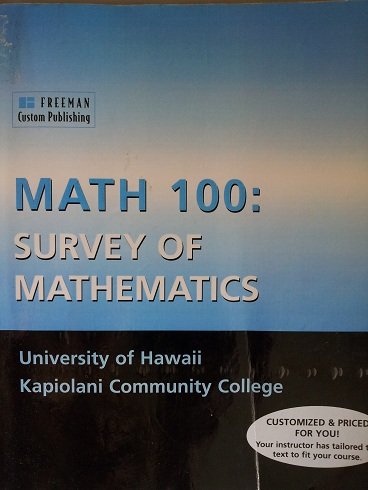 Math 100: Survey of Mathematics (Math 100): W. H. Freeman & Co ...