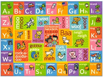 Amazon.com: KC Cubs 5x7 ABC Alphabet Animal Sounds Rug – Educational ...