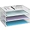 Amazon.com: DALTACK 3 Tier Letter Tray Paper Organizer Mesh Metal Desk ...