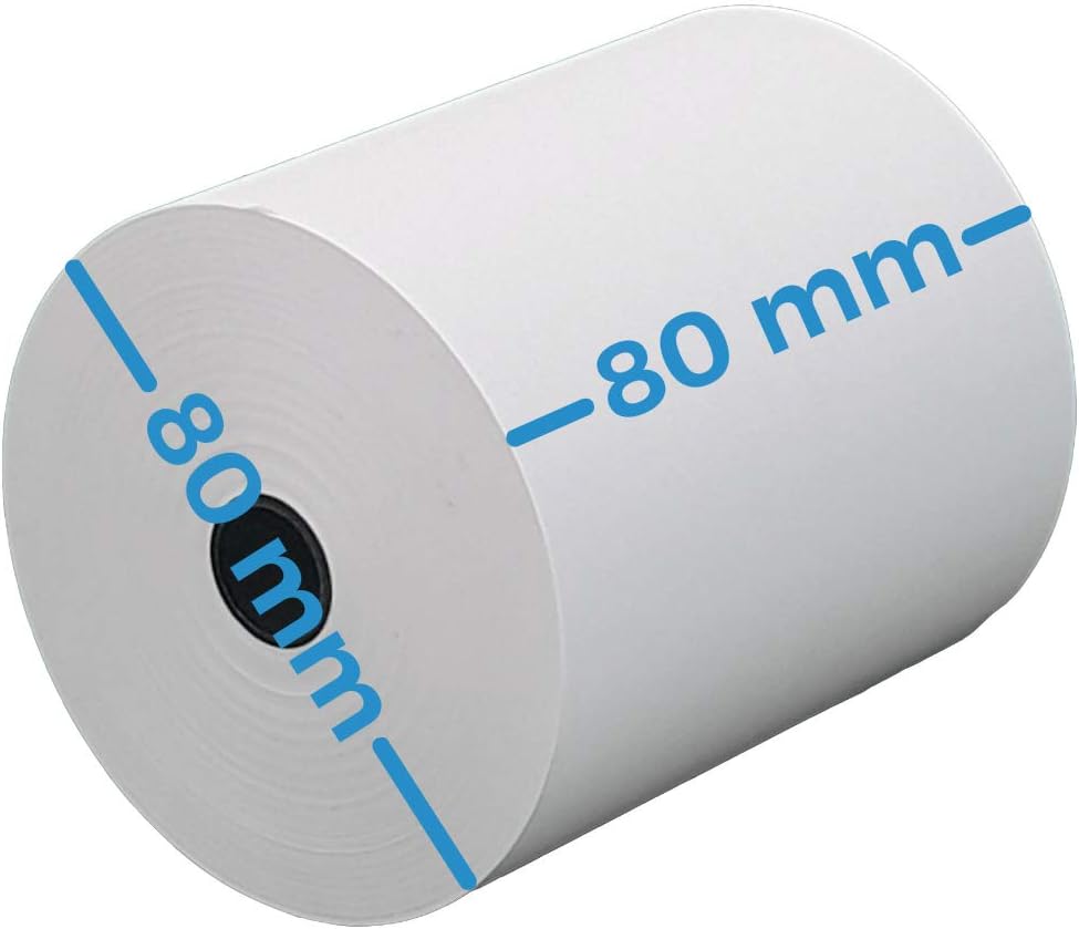 20 x BPA Free JUST EAT 80mm Thermal Printer EPoS Till Rolls 80X80mm ...