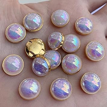 Amazon.com: DIY Sew-On AB Pearls in 6mm, 8mm, 10mm, 12mm | Round Pearl ...