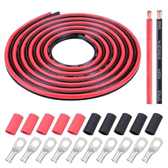 iGreely Flexible 8 Gauge Wire 10 Feet Stranded Oxygen Free Copper ...