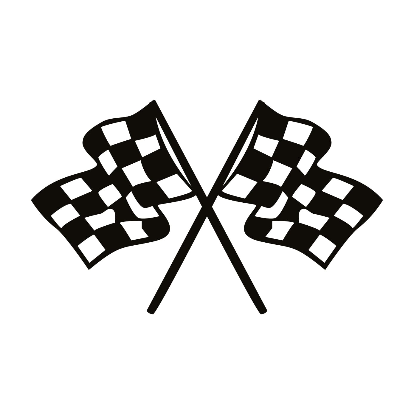 Chequered Flag Racing Sport Laptop Car Van Window Bumper Sticker Decal ...