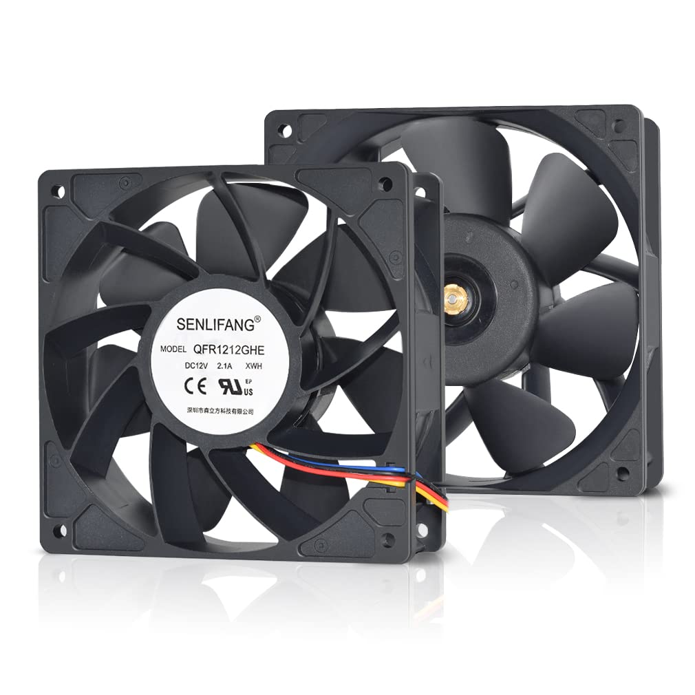 2Pack 120mm Case Fan,12V PC Case Fans DC Internal Fans & Cooling ...
