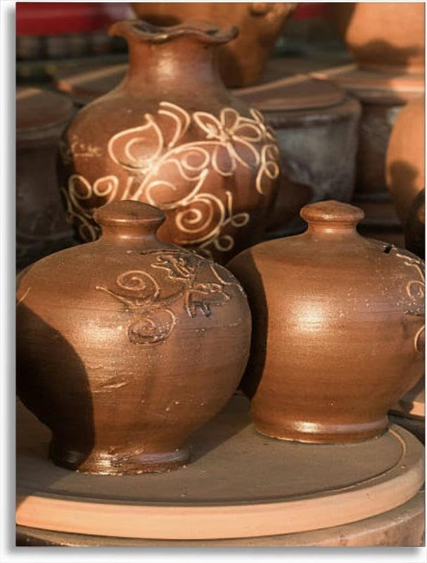 Amazon.com: Bathroom Wall Art Harden clay pot showing Pictures Wall ...