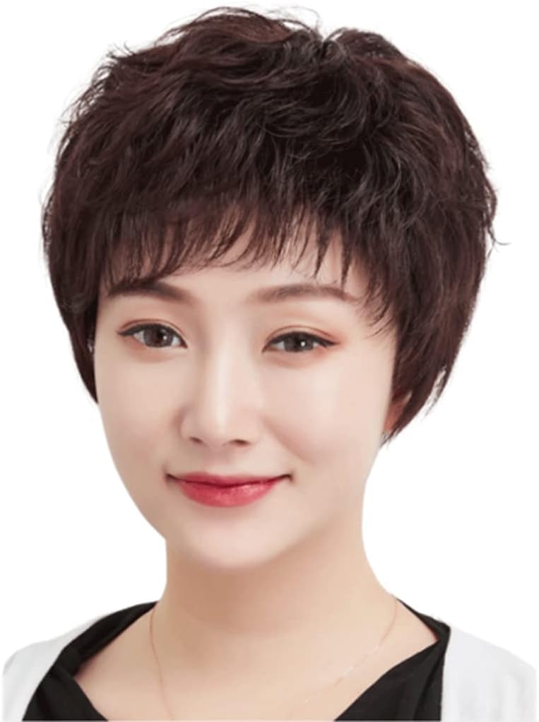 Amazon.com: CGHART Smooth Short Wigs Fashion Natural Lightweight Hair ...