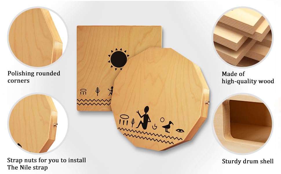 Snapklik.com : TODO Travel Cajon Box Drum Flat Hand Drum Portable Birch ...