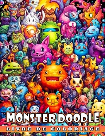 Livre de coloriage Monster Doodle: 30 pages de dessins de monstres ...