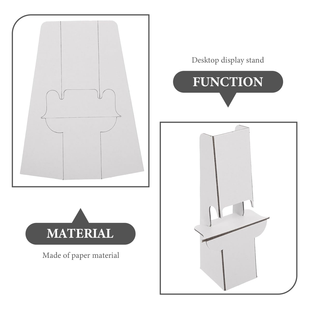 SHINEOFI 12pcs Cardboard Easel Stand for Tabletop Art Durable Picture ...