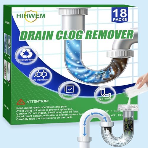 Amazon.com: Drain Clog Remover Powder Sink Drain Cleaner for Hair and ...