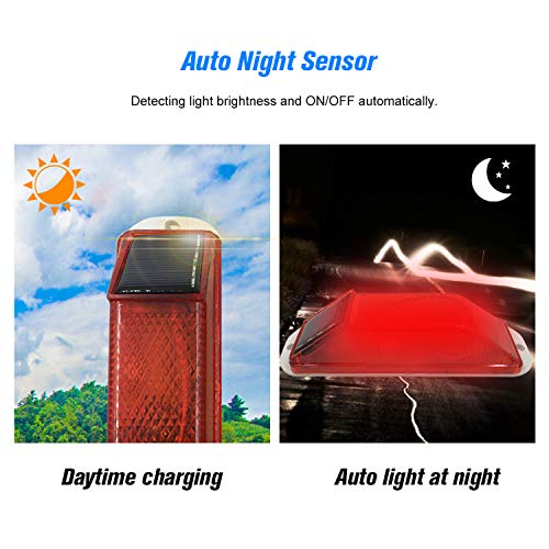Car Motion Sensor Alarm RISOON Solar Strobe Warning Light: Sensitive ...