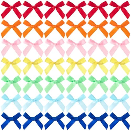 Amazon.com: Mxxipp 70pcs Mini Ribbon Bows for Craft, Small Satin Ribbon ...