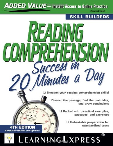 Reading Comprehension Success In 20 Minutes A Day Skill Builders