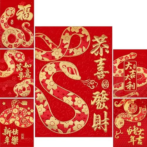 Amazon.com : ELLZK Chinese Red Envelopes Lucky Money Envelopes 2025 ...