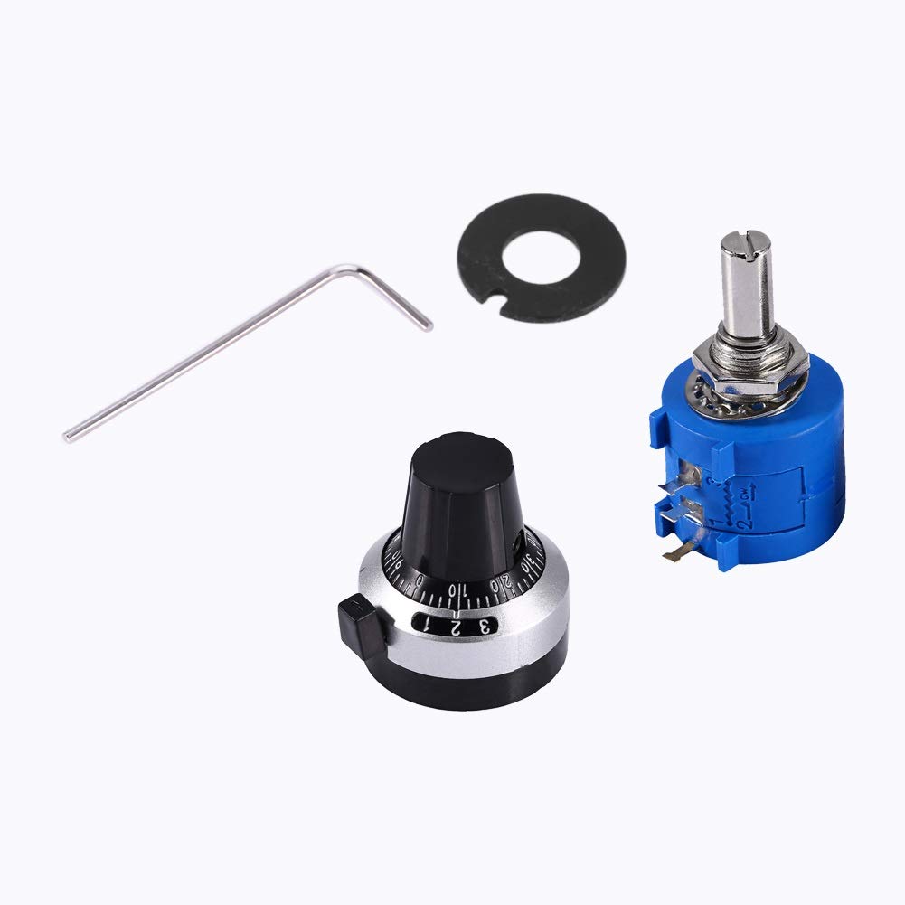 Jadeshay 10K Ohm,Multi Turn Potentiometer,10-Turn Rotary Wire Wound ...