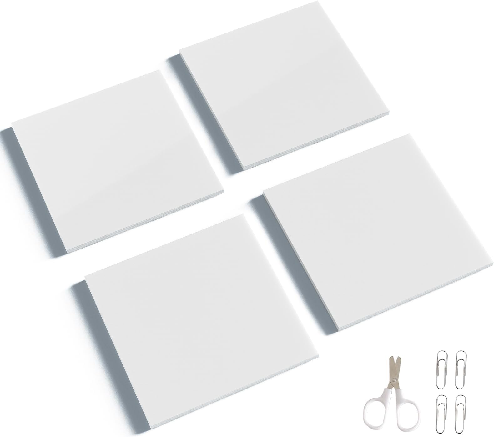 Kajkey Pack of 200 Transparent Sticky Notes, 70 x 75 mm, Self-Adhesive ...