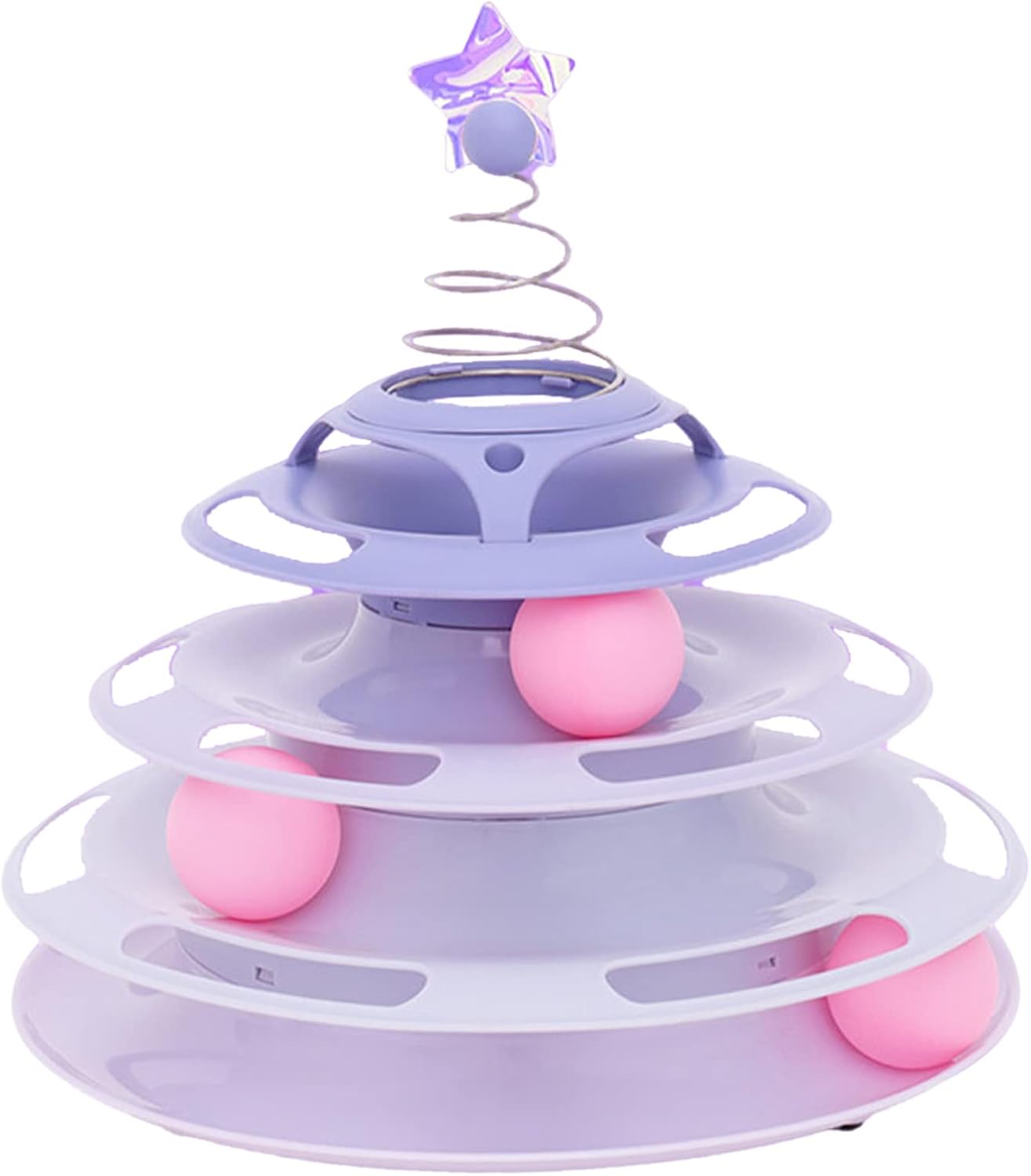 Cat Toy Roller, 3 Levels Interactive Cat Ball Toy Easy to Clean ...