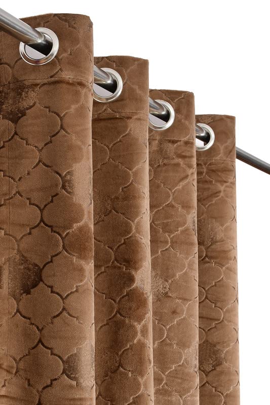 Buy Vivan TRADING Heavy Velvet Embossed Curtains for Living Room ...
