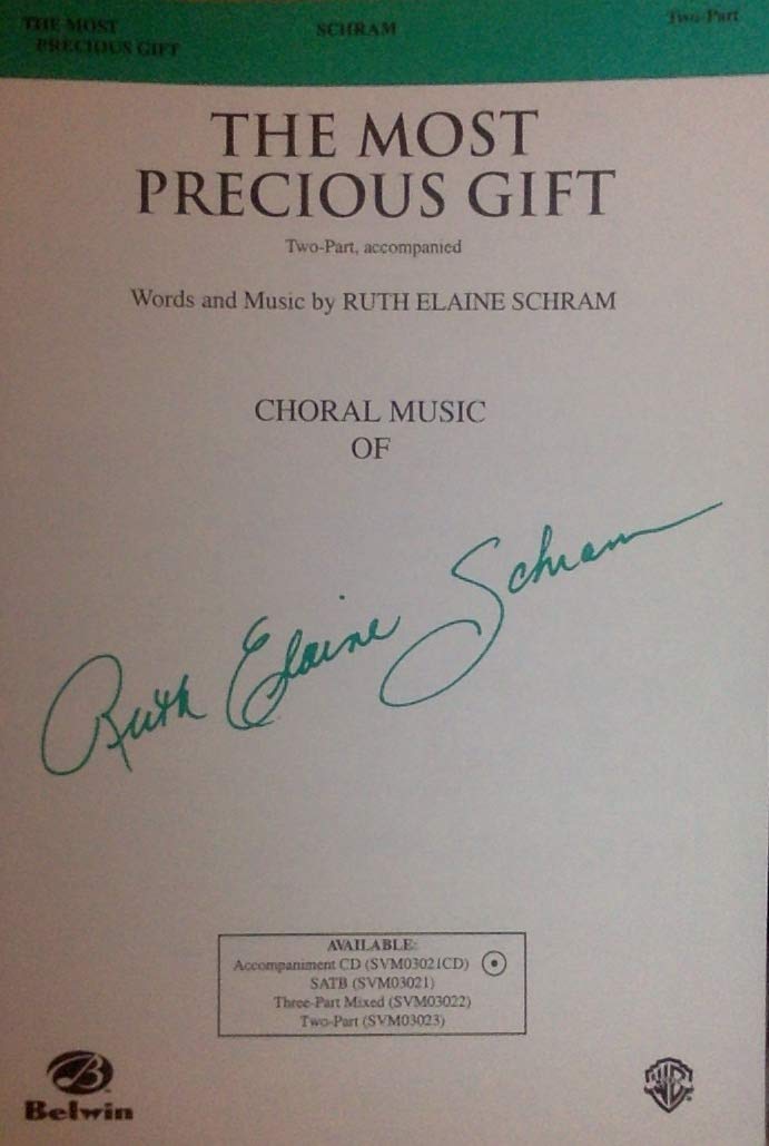 The Most Precious Gift Choral Octavo Choir Words and music by Ruth ...