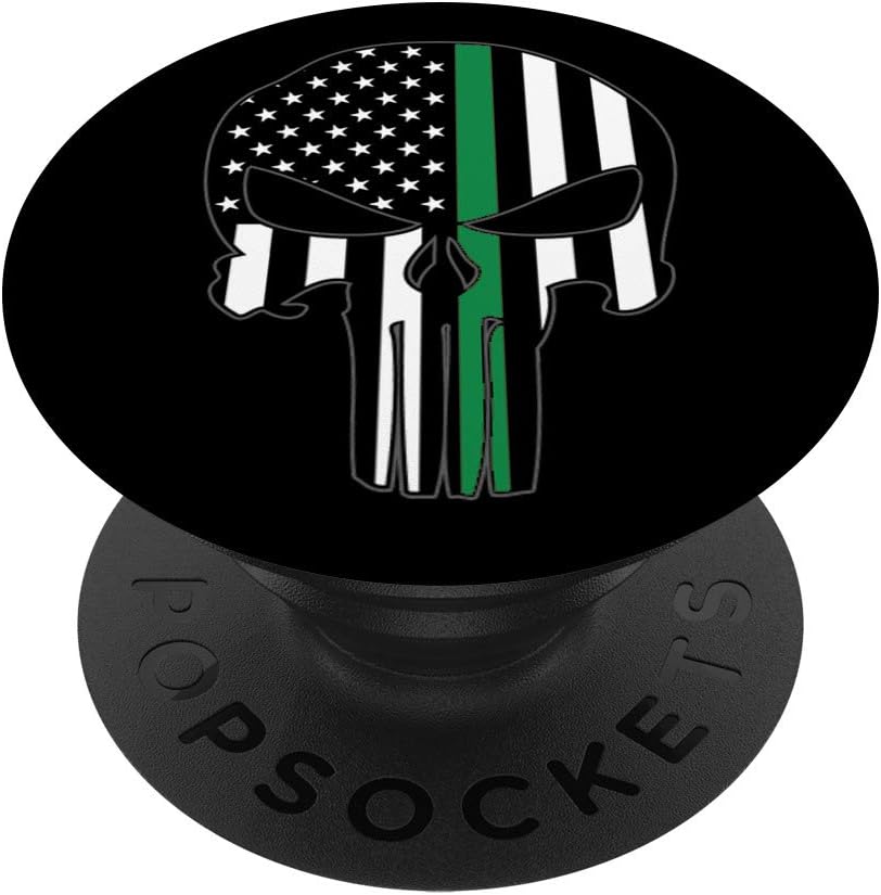 Amazon.com: Thin Green Line Popsockets Army Military USA Flag Skull ...