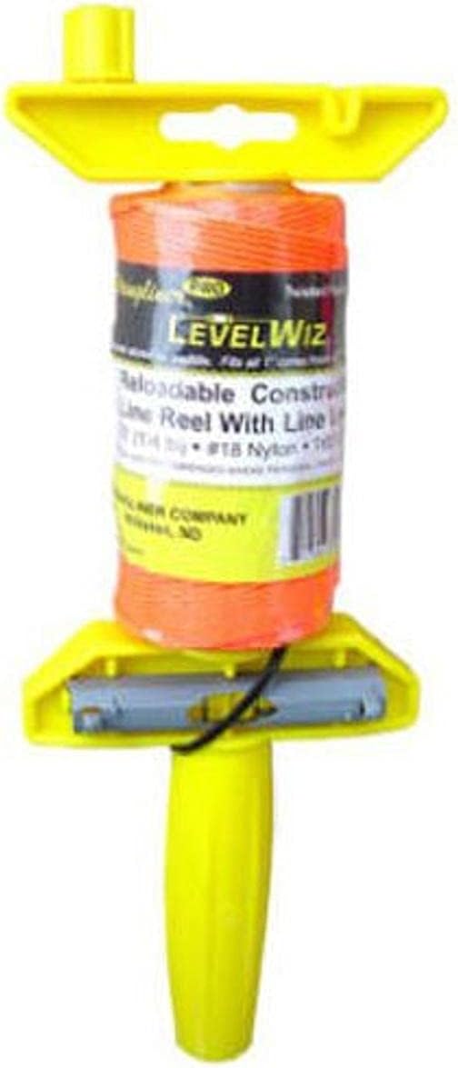 Stringliner 24106 Twist Line Pro Level Wiz Line Reel, Orange - Masonry 