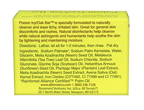 All Terrain Natural Poison Ivy Oak/Bar Soap, 4oz., To Cleanse - Want It All