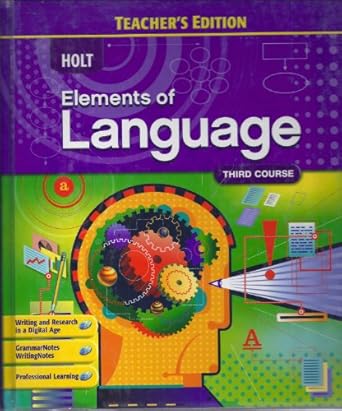 Elements Of Language: Third Course, Teacher edition: Irvin, Odell ...