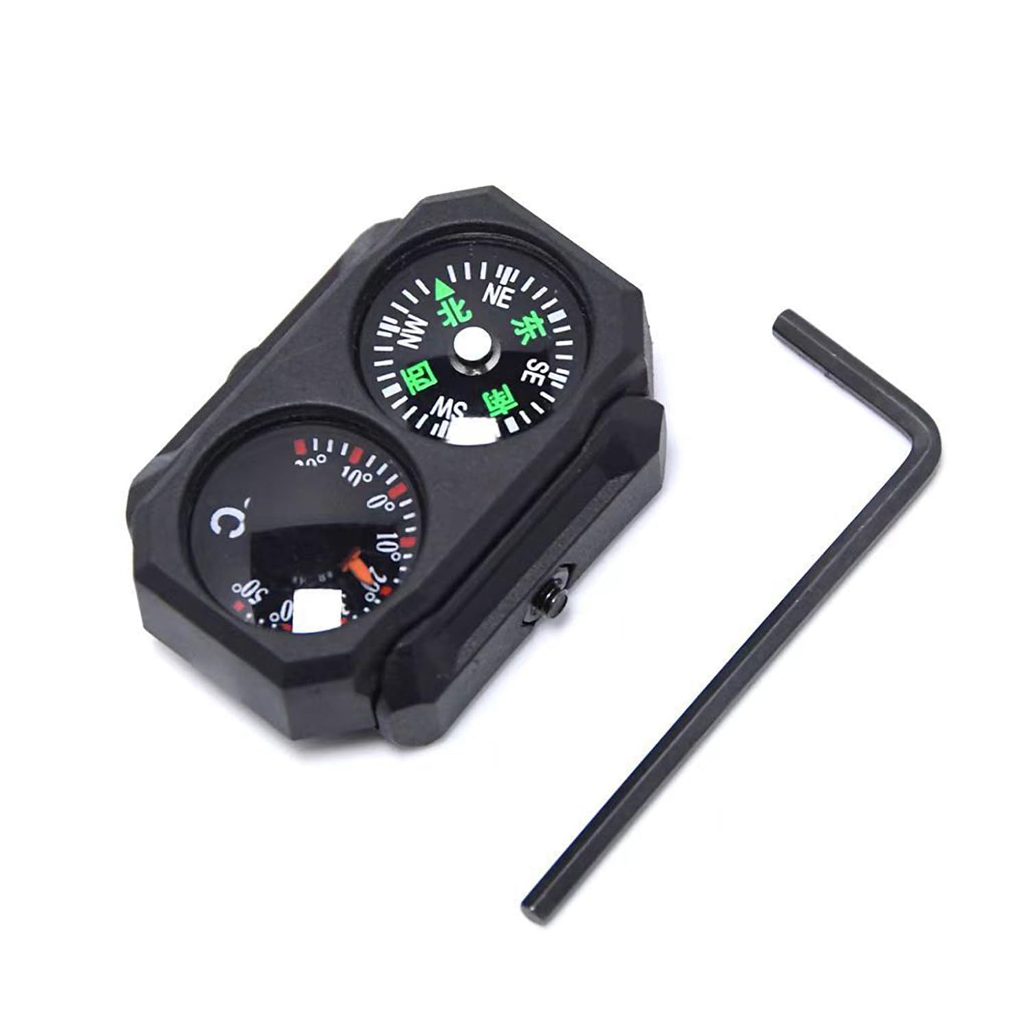 Tactical Compass & Thermometer 2-in-1 for Outdoor Survival - Universal ...