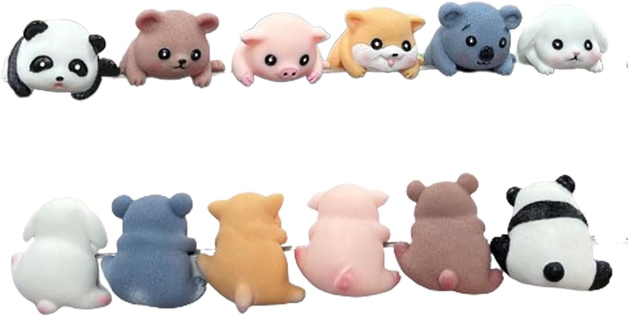 Amazon.com: Qaoliffa 6Pcs Creative 3D Craft Figurine Computer Monitor ...